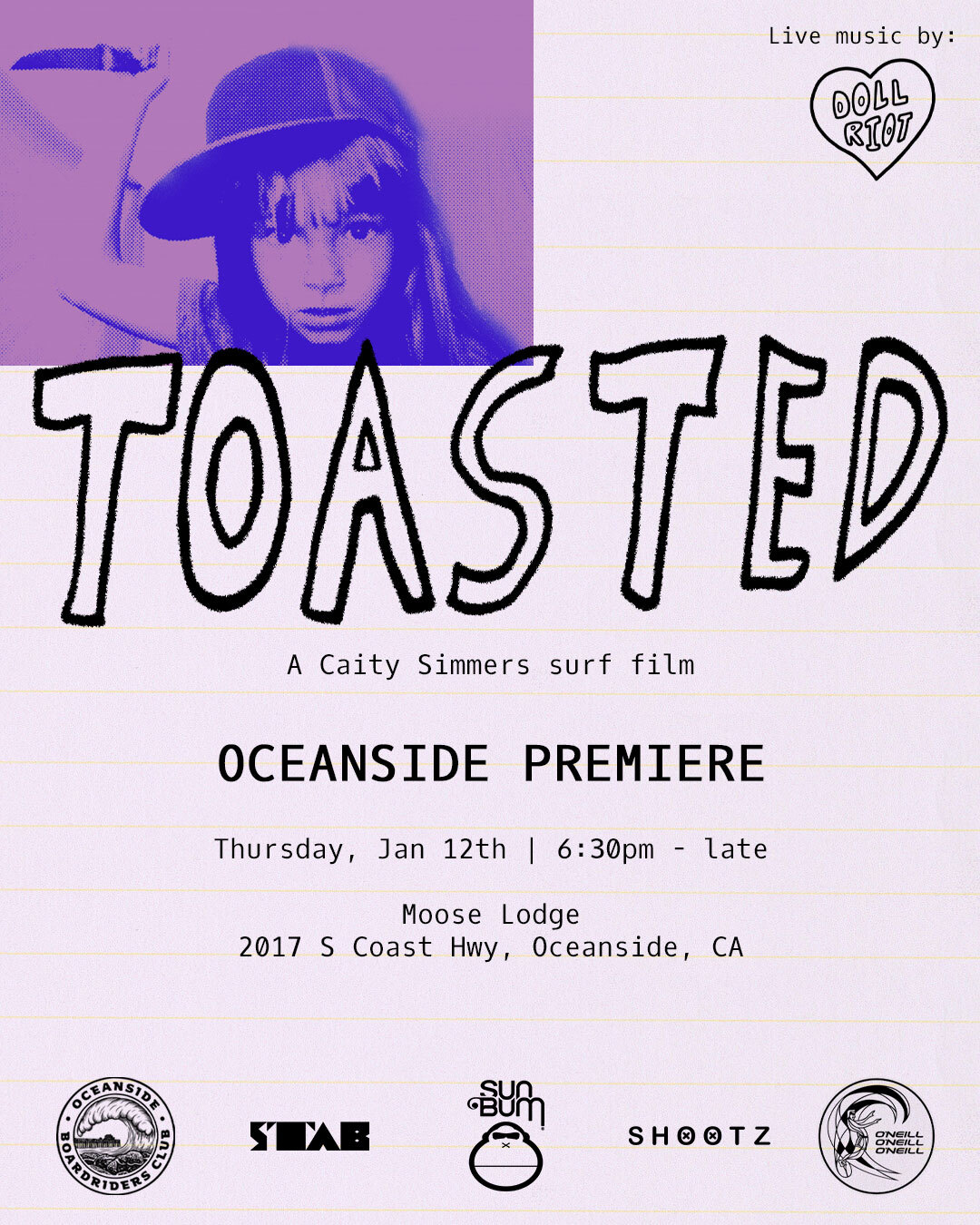 Jam To Caity Simmers' 'Toasted' Film Premiere Presented By Stab x ...