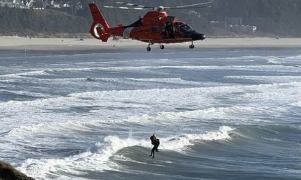Oregon Surfers Rescued By Helicopter After Dry Docking On A Jagged ...